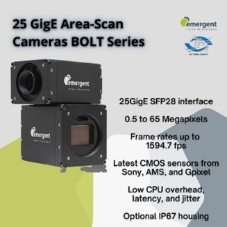 Emergent Vision Technologies, Inc.’s BOLT Series cameras - JM Vistec System