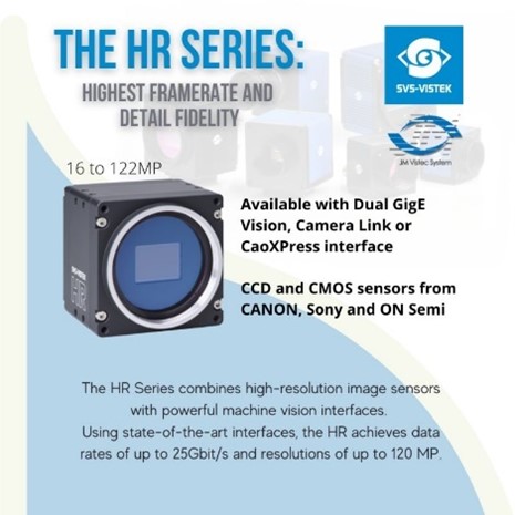 SVS-Vistek GmbH’s HR series cameras - JM Vistec System